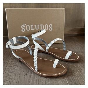 Soludos | Shoes | Soludos Madrid Strappy Leather Sandal In White | Poshmark